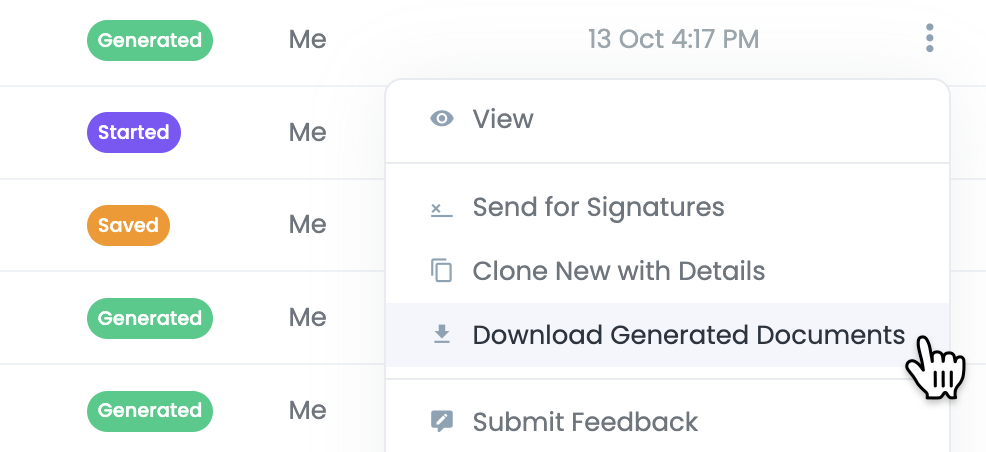 Navigating the Submissions Table